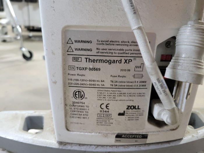 Zoll Thermoguard XP Temperature Management System for sale